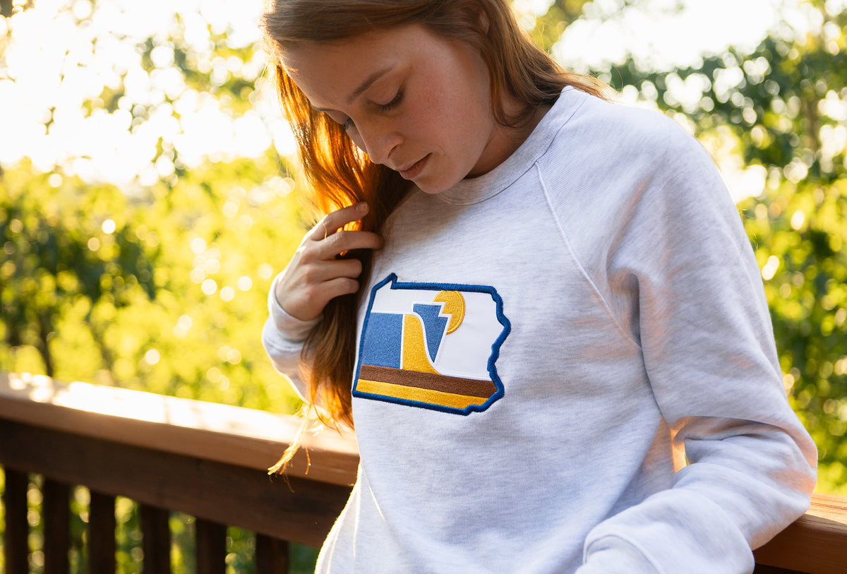 RepresentPA Symbol of Pennsylvania Patch Crewneck Sweatshirt | Heather