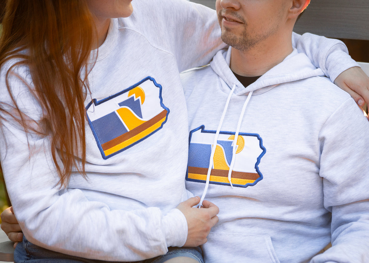 RepresentPA Symbol of Pennsylvania Patch Hoodie Sweatshirt | Heather G